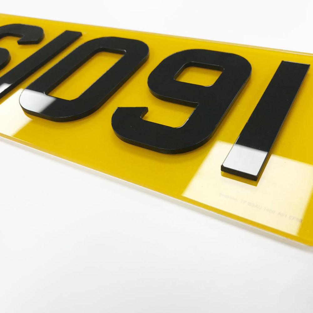 4D Number Plates - 406mm x 111mm (16in x 4.4in) | Pro Plates