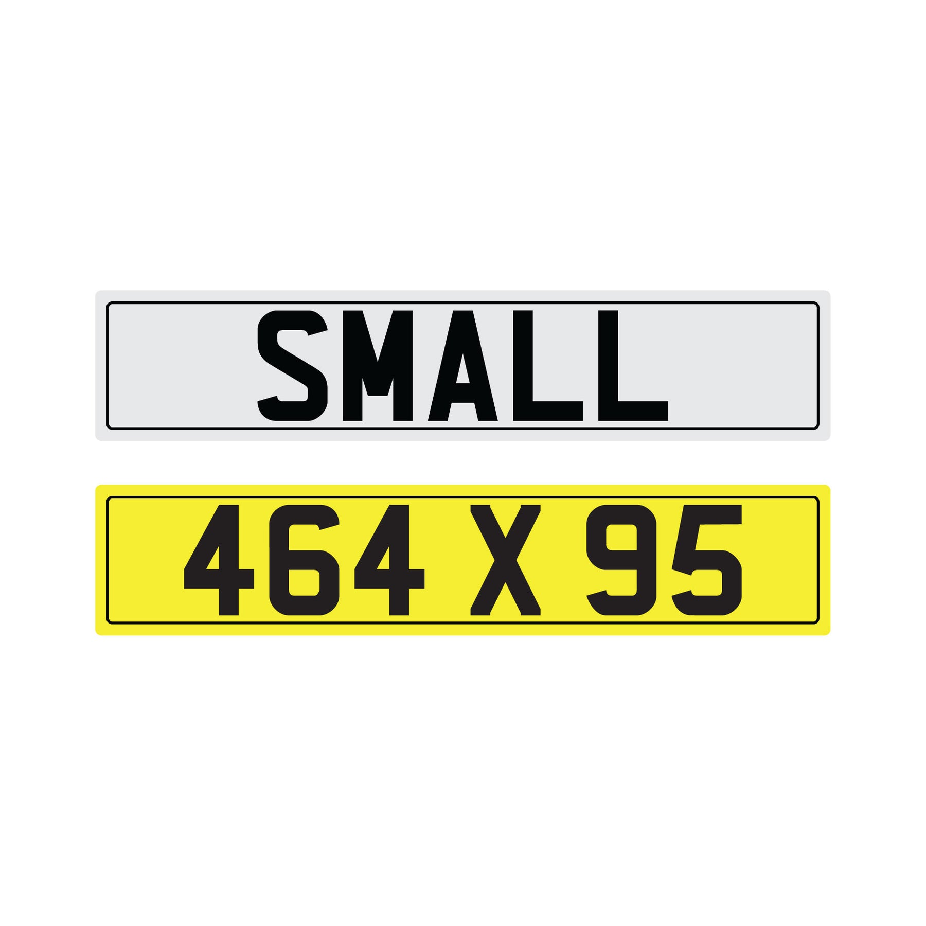 Smaller Stick On Number Plates | Custom Stick On Plates | Pro Plates